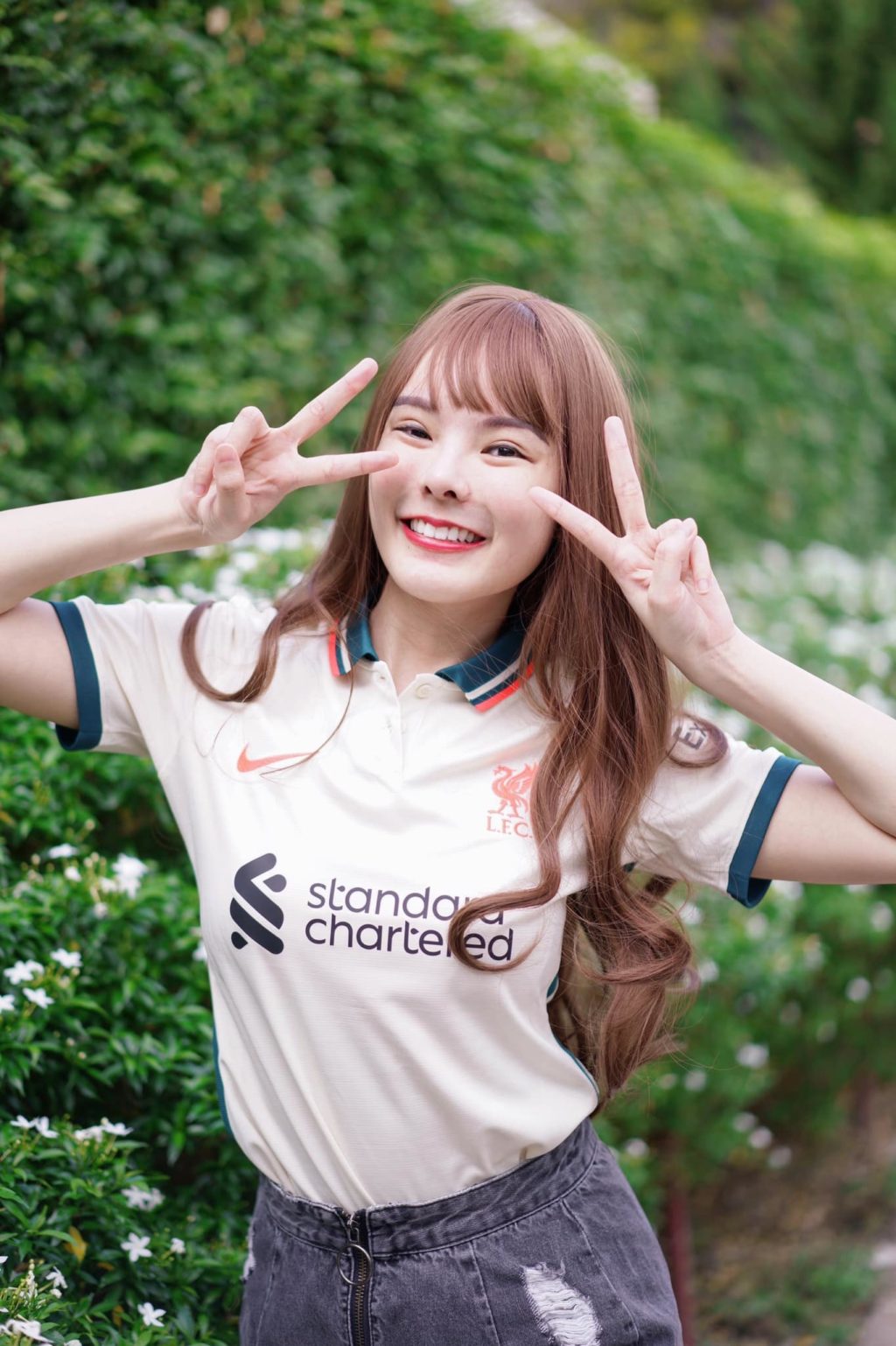 น้องบีโกะ Beeko pinknavy สาวแบ๊ว น่ารัก แฟนพันธุ์แท้ ลิเวอร์พูล ขวัญใจ ...